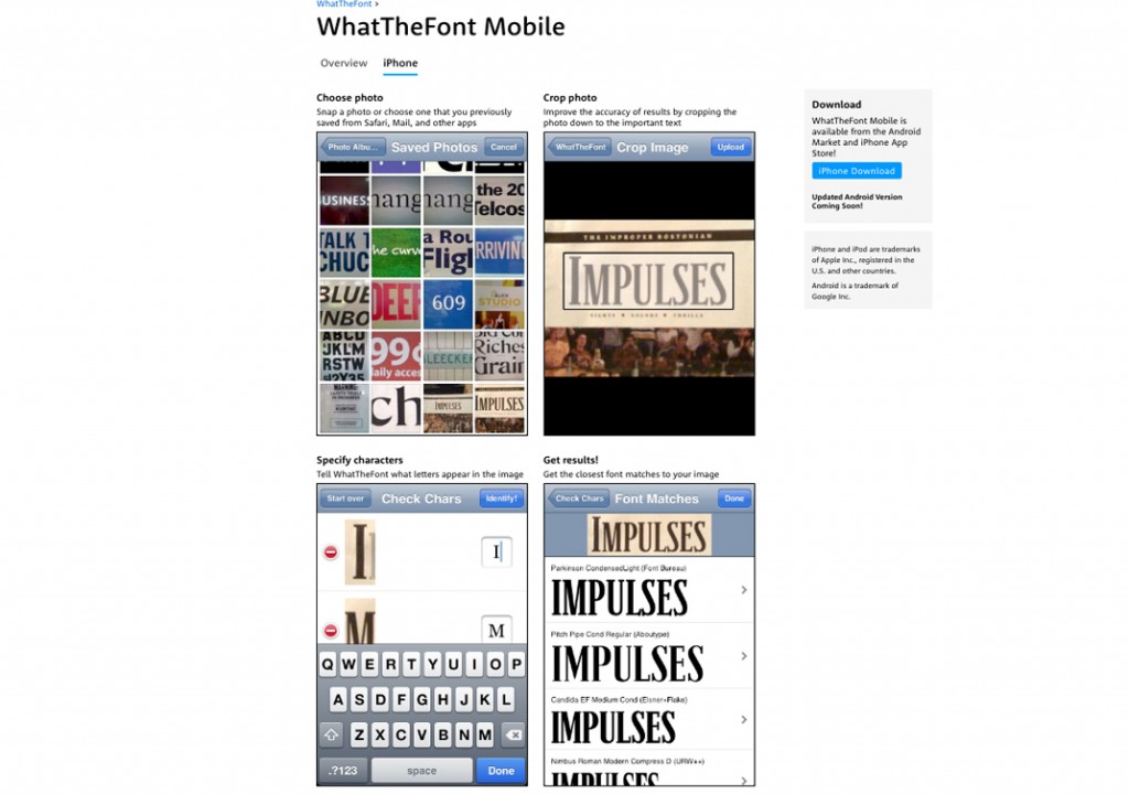 Herramientas para identificar una tipografía