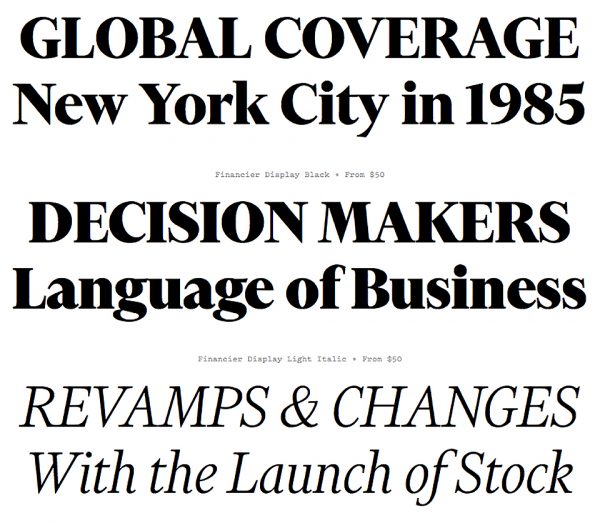 ¿Cómo es Financier, la nueva tipografía del Financial Times?