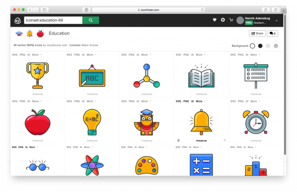 'Iconfinder', un buscador de iconos que cuenta con su propio equipo de ...