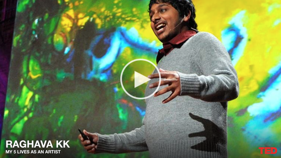 Raghava KK muestra sus trabajos por medio de su biografía