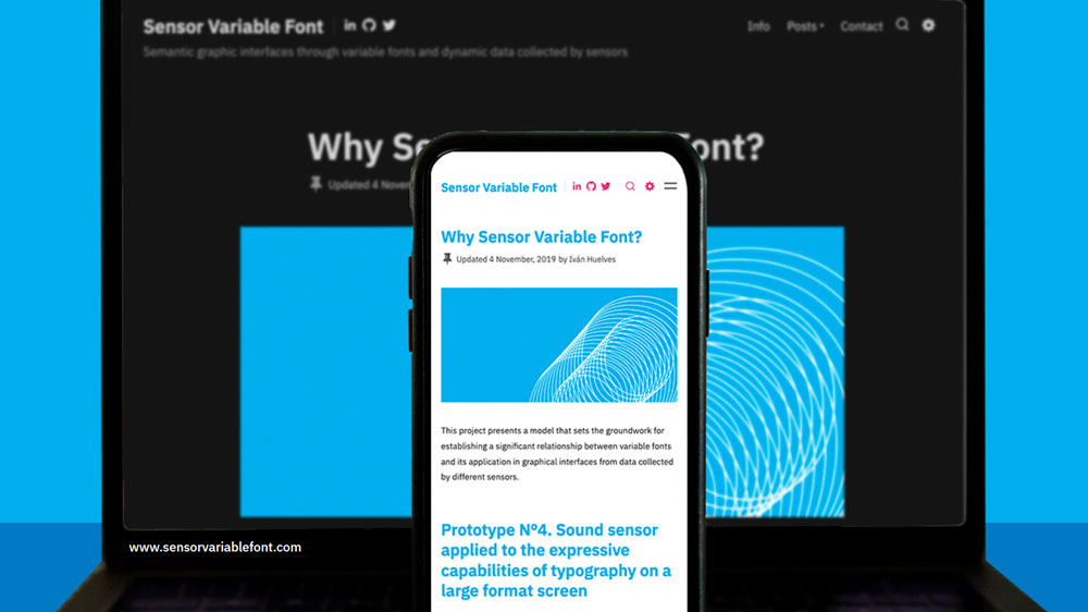 Sensor Variable Font, de Iván Huelves Illas, finalista en los Premios Acento G 2019