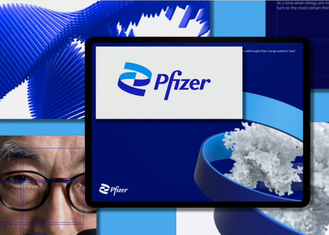 Pfizer actualiza su branding con nuevos colores y tipografía