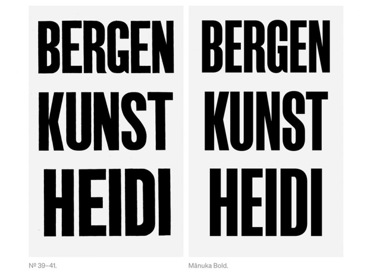 Mānuka, el espíritu (tipográfico) de la madera hecha letra