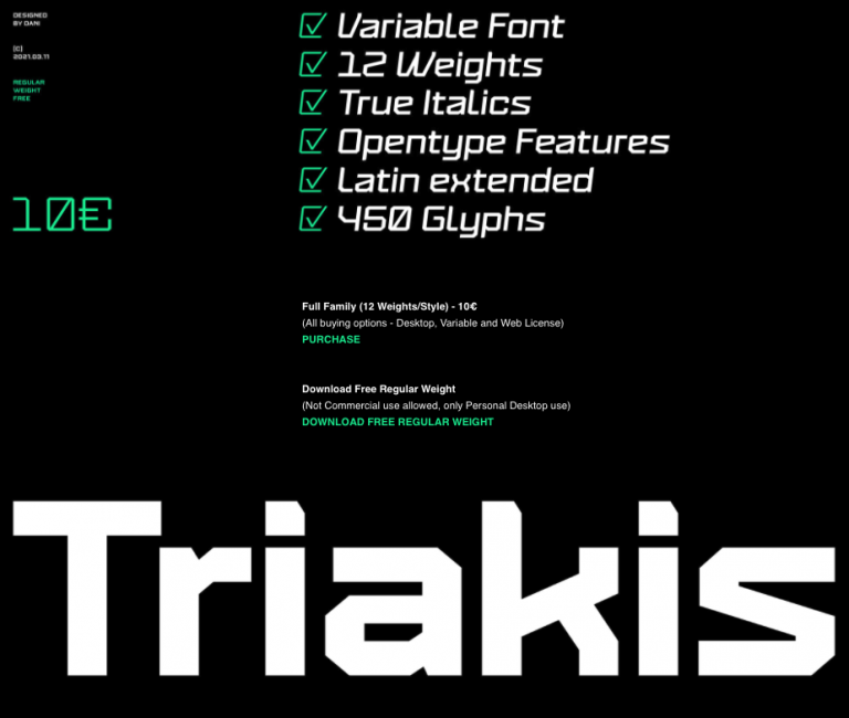 Triakis, la tipografía inspirada en el mundo de los videojuegos del 2000