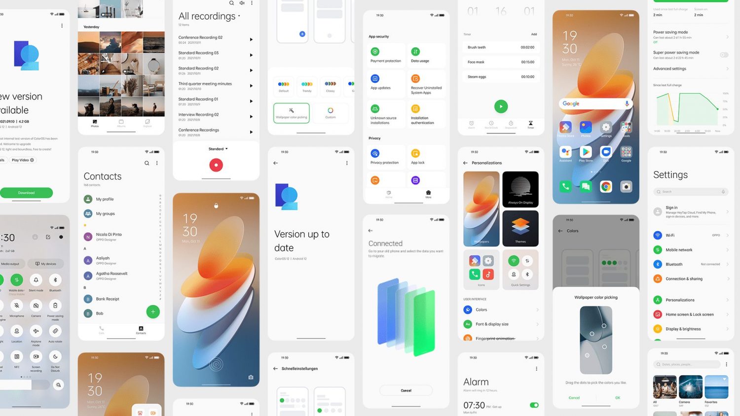 ColorOS 12, la interfaz de usuario de Oppo para Android 12 - Gràffica