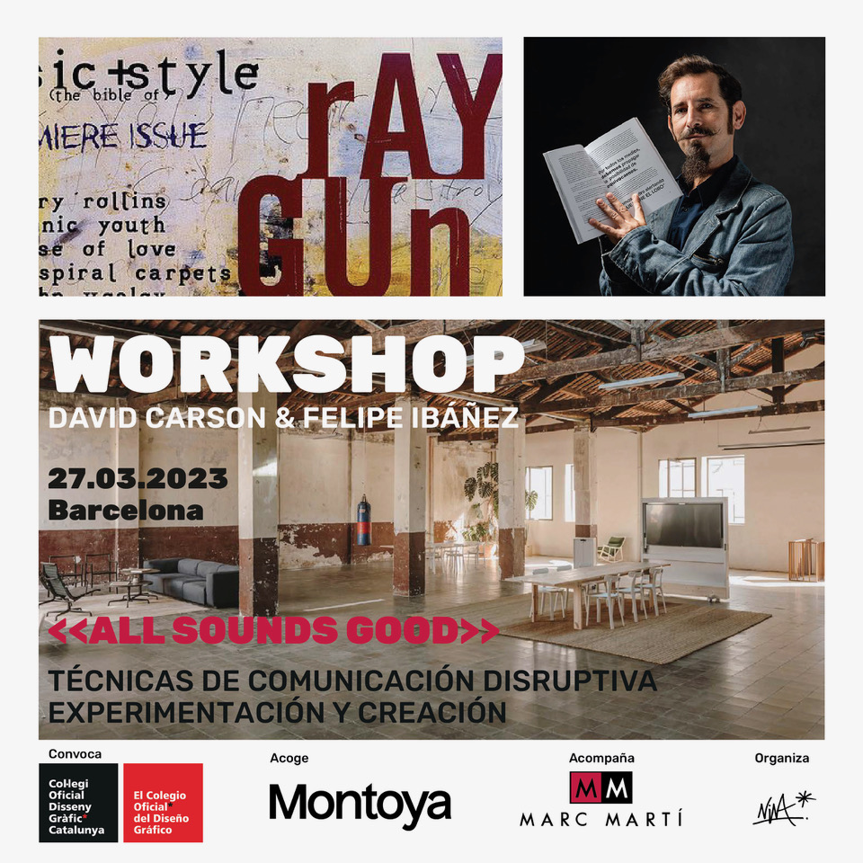 «All sounds good», un workshop con David Carson en Barcelona